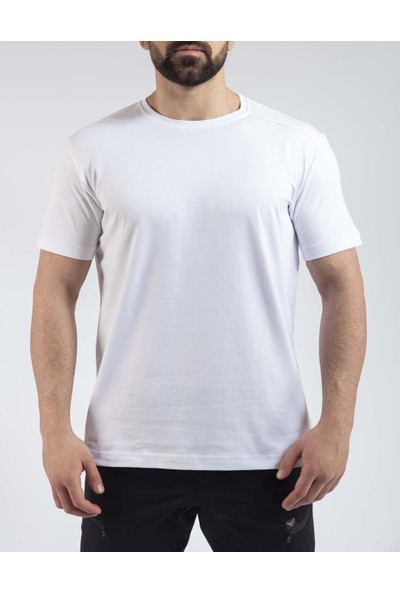 VAV Wear Sıfır Yaka, Kısa Kol, Koltuk Altı Fileli, Gözlük Askılı Tshirt (Basetı-03)