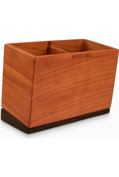 Woodsaka Meru Eğimli Kalemlik - Kiraz - Iki Bölümlü