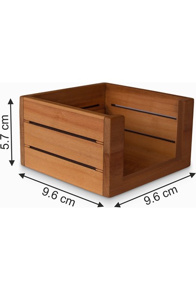 Woodsaka 3line Not Kağıdı Kutusu - Kiraz Ağacından