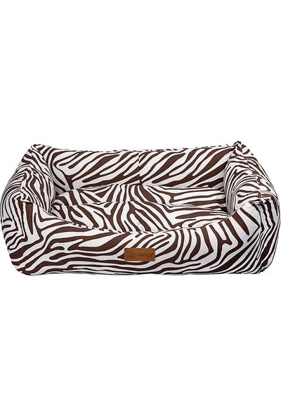 Dubex Makaron Kahverengi Zebra Desenli Kedi ve Köpek Yatağı Small Dubex Makaron Kahverengi Zebra Desenli Kedi ve Köpek Yatağı Small