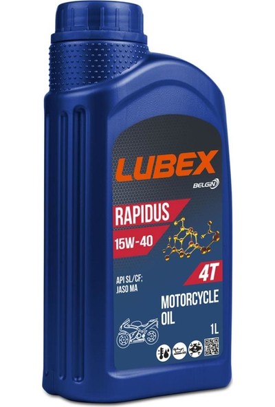 Lubex Rapidus 15W/40 1 Lt - 4 Zamanlı Motosiklet Yağı Lubex Rapidus 15W/40 1 Lt - 4 Zamanlı Motosiklet Yağı