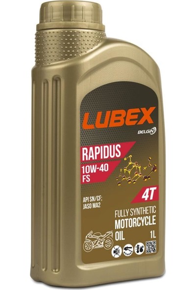 Lubex Rapidus Fs 10W/40 1 Lt - 4 Zamanlı Motosiklet Yağı Lubex Rapidus Fs 10W/40 1 Lt - 4 Zamanlı Motosiklet Yağı