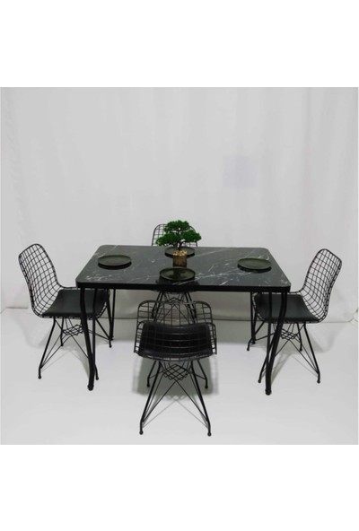 Coşar Group Masa Sandalye Takımı Mermer Desen 120X70 cm Masa 4 Sandalye Seti Coşar Group Masa Sandalye Takımı Mermer Desen 120X70 cm Masa 4 Sandalye Seti