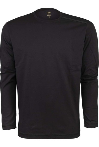 Baseti04 Sıfır Yaka Uzun Kol Koltuk Altı Fileli Su Itci Antibakteriyel Kumaş Gözlük Askılı Tshirt