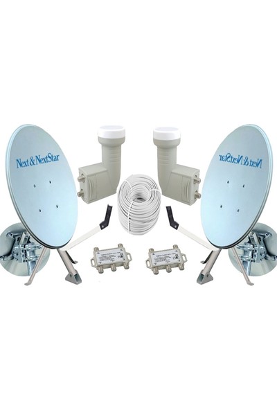 Next Nextstar 80 cm Çift Çanak Anten Seti Ikili Lnb + Kablo + Dayzek + Dübel 150024 Next Nextstar 80 cm Çift Çanak Anten Seti Ikili Lnb + Kablo + Dayzek + Dübel 150024