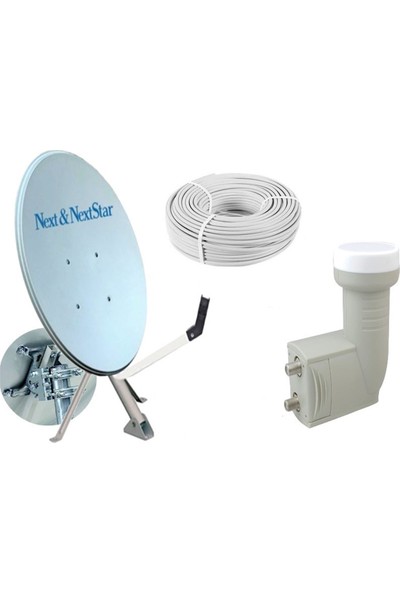 Next 80 cm Next Nextstar Ofset Çanak Anten Full Set+Ikili Lnb+ 25 mt Anten Kablosu 150021 Next 80 cm Next Nextstar Ofset Çanak Anten Full Set+Ikili Lnb+ 25 mt Anten Kablosu 150021