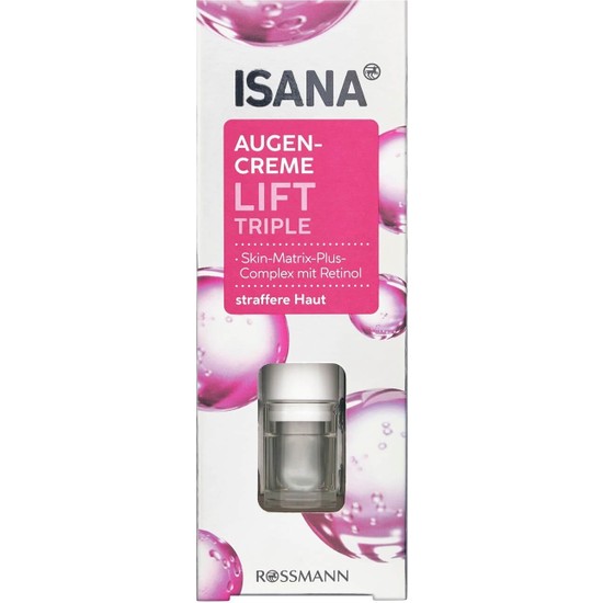 Isana Cilt Lift Triple Göz Kremi 40-60 Yaş 15 ml Retinol ve C+ E + H ...