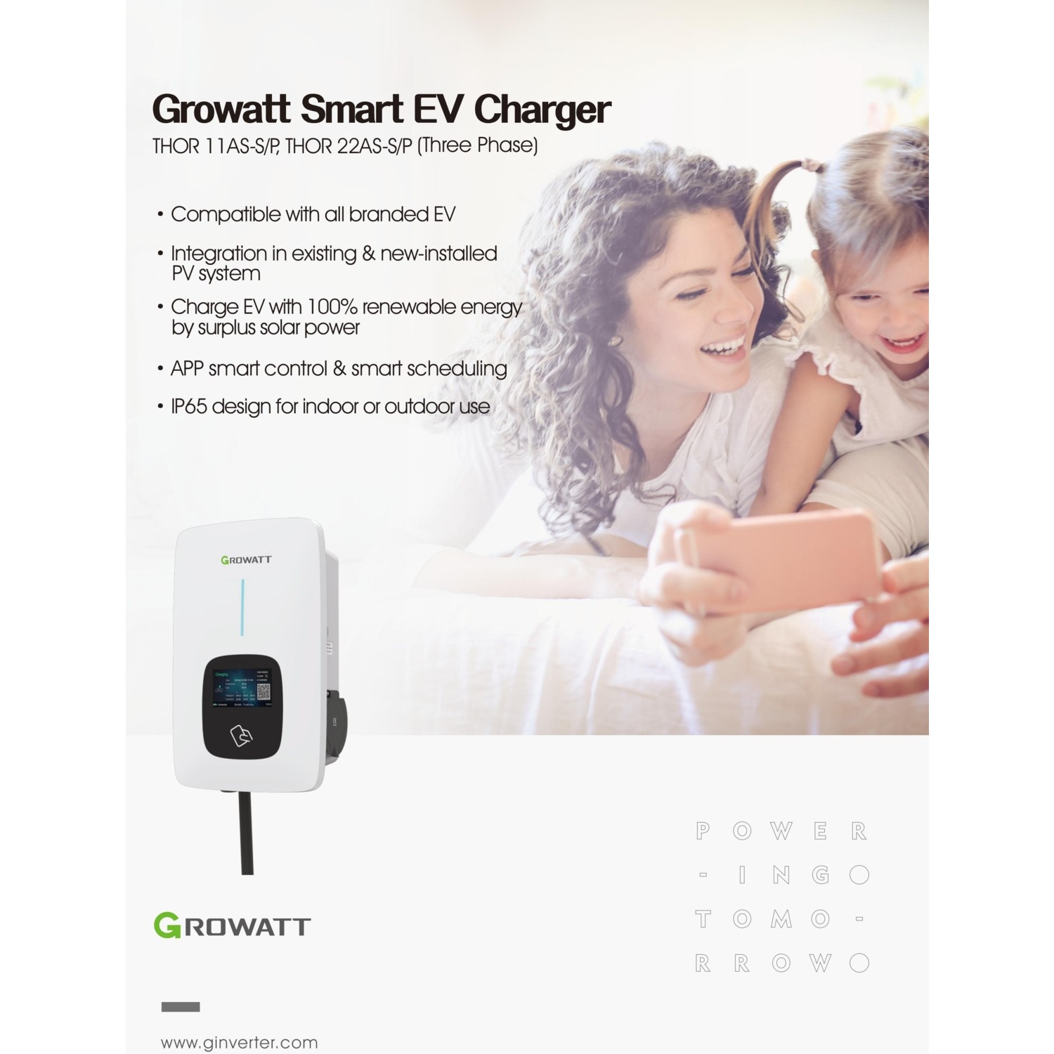 Growatt Thor 22AS / P 22 Kw Ac Smart Elektrikli Araç Şarj Fiyatı