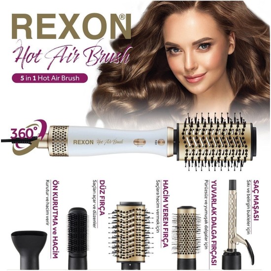 Rexon 5in1 Hot Air Brush Saç Şekillendirme Cihazı Fiyatı