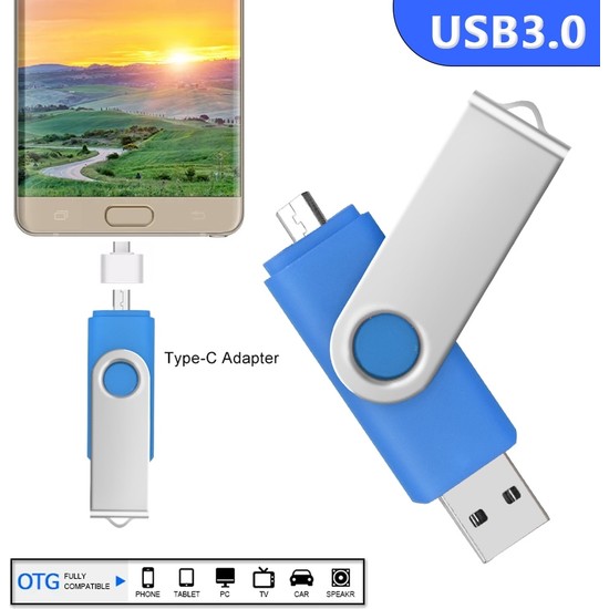 2Guoyang Turuncu 16GB Type-C USB 3.0 Flash Sürücüler 128GB Fiyatı