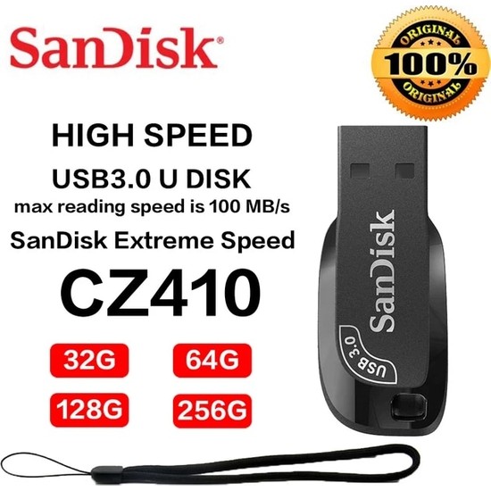 2Guoyang CZ410 128 GB Sandisk Extreme Pro Orijinal USB 3.2 Katı Hal SSD ...