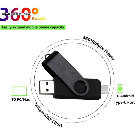 2Guoyang Kırmızı 128 GB 32 GB Mini Metal USB Flash Sürücü Fiyatı