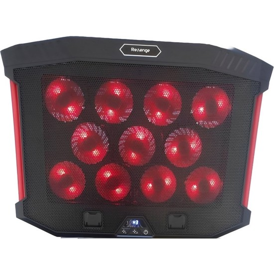 Revenge X100R Kırmızı Ledli 11 Fanlı Laptop Soğutucu 8 Ayarlanabilir ...