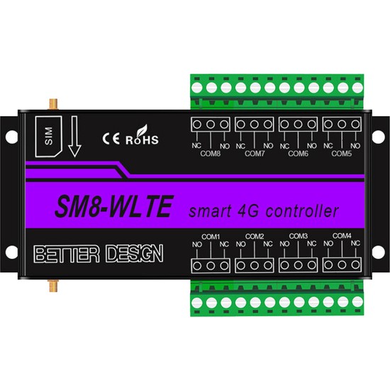 Talent Sm8-Wlte 4g Kablosuz Gsm Sms 4g Lte Uzaktan Açma/kapama 8 Röle I ...