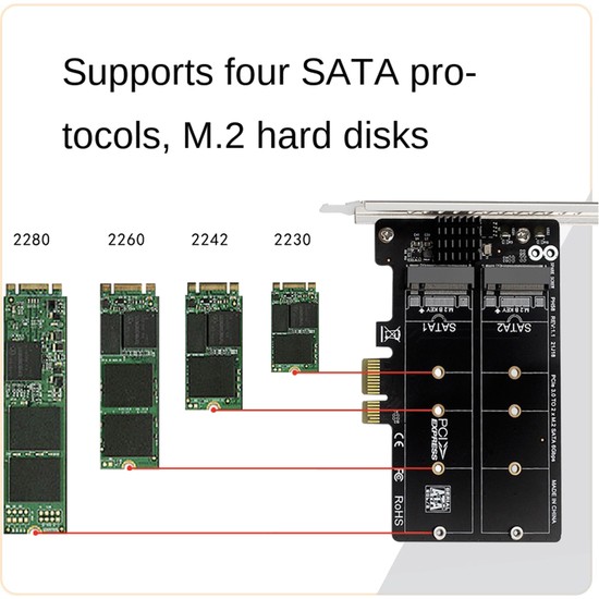 Talent PH58 2 x M2 Sata - Pcıe Adaptör Kartı Çift Diskli Fiyatı Talent PH58 2 x M2 Sata - Pcıe Adaptör Kartı Çift Diskli Fiyatı
