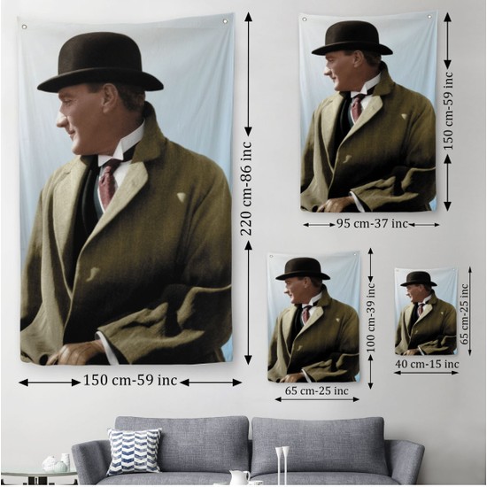 Atatürk Dekoratif Duvar ÖRTÜSÜ-HALISI-6464 Fiyatı