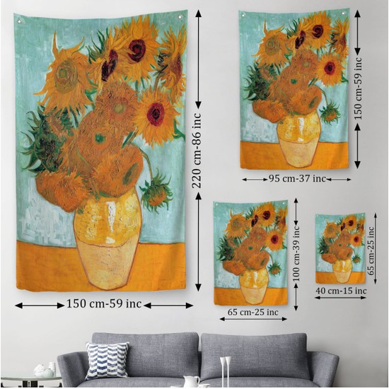 Vincent Van Gogh Ayçiçeği Duvar ÖRTÜSÜ-HALISI-6437 Fiyatı