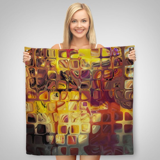 Sarı Buz Cam Kanvas Duvar ÖRTÜSÜ-HALISI-5884 Fiyatı