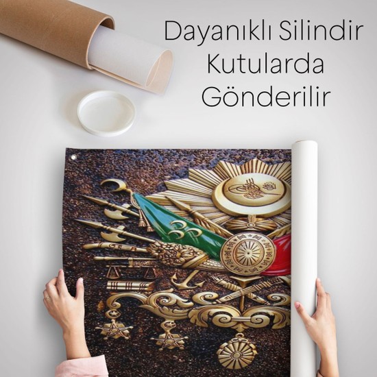 Osmanlı Tuğrası Kanvas Duvar ÖRTÜSÜ-HALISI-5866 Fiyatı
