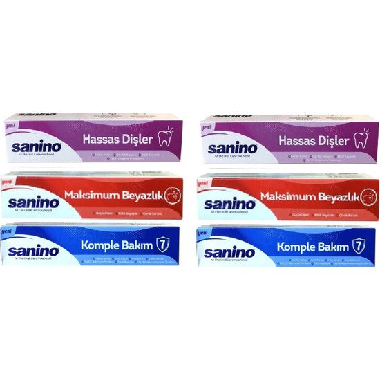 Sanino Diş Macunu 6'lı Fırsat Paketi Fiyatı - Taksit Seçenekleri