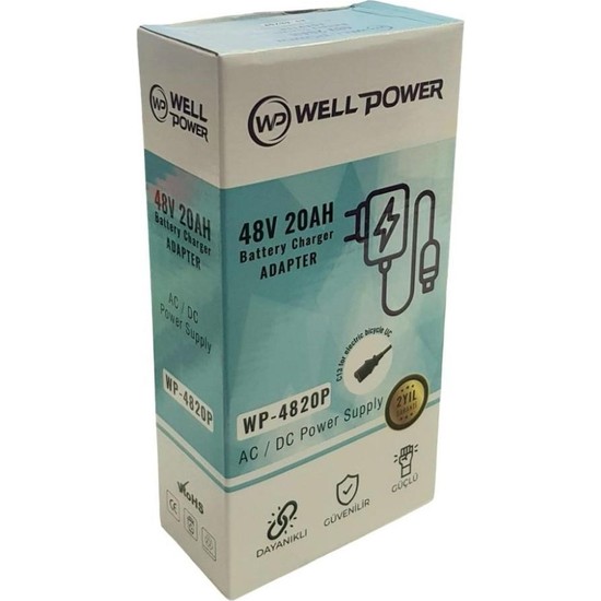 Wellpower 48VOLT 20AMPER Elektrikli Bisiklet Şarj Adaptörü Fiyatı