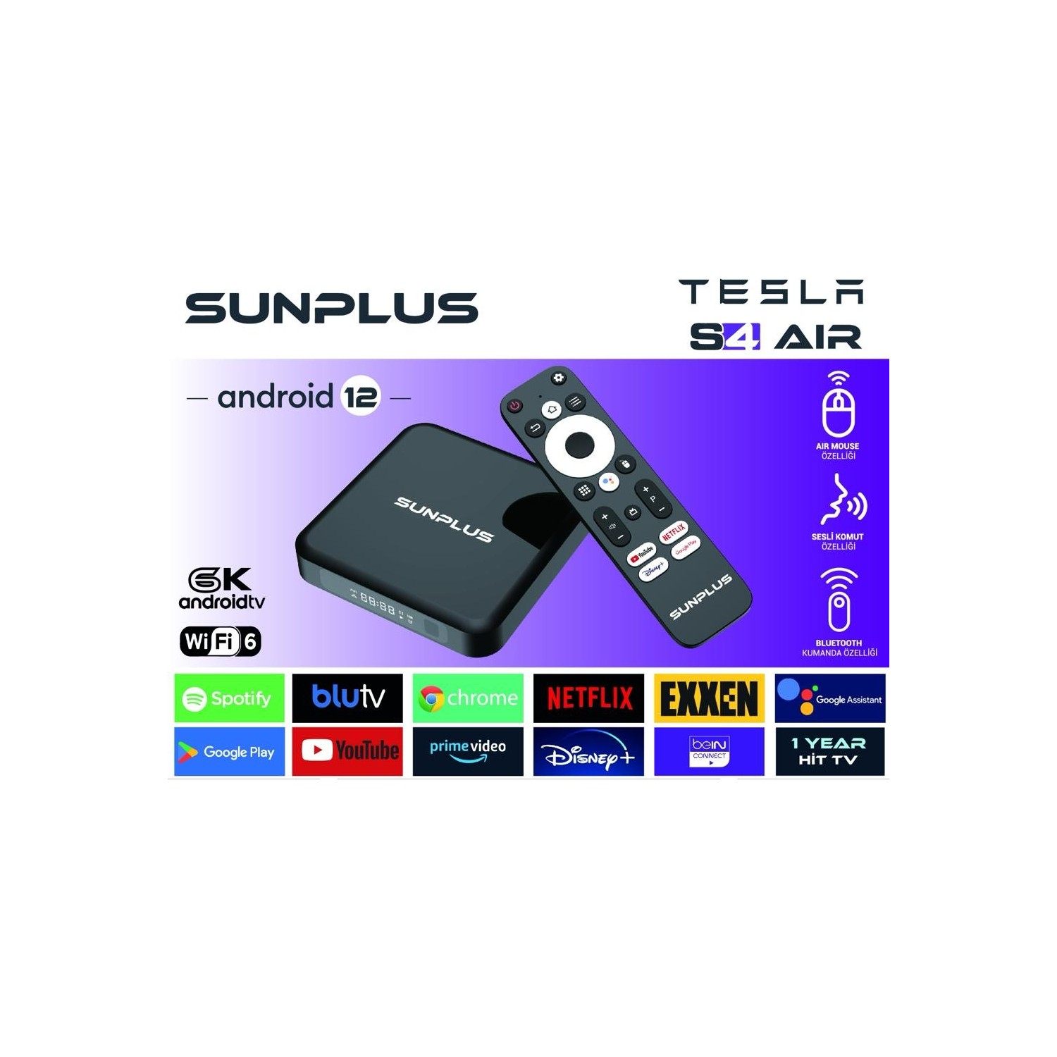 Sunplus Tesla S4 Air Android TV Box Fiyatı - Taksit Seçenekleri