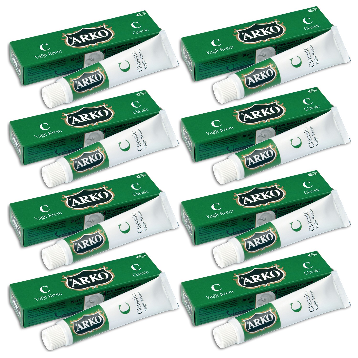 Arko Klasik Yağlı Krem 20 cc 8'li Set Fiyatı - Taksit Seçenekleri