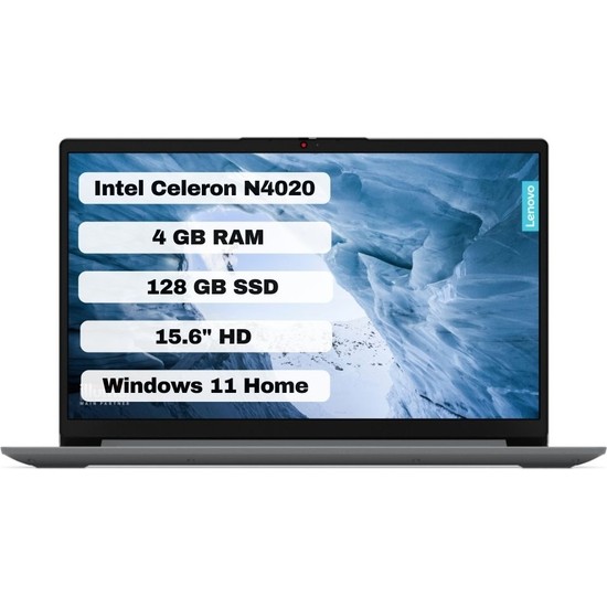 Lenovo IdeaPad 1 Intel Celeron N4020 4GB 128GB SSD Windows 11 Home 15.6 ...