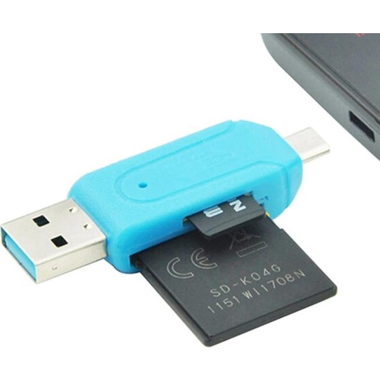 Ganbao Tip-C Rastgele Renk 2 In 1 USB 2.0 Otg Hafıza Kartı Fiyatı