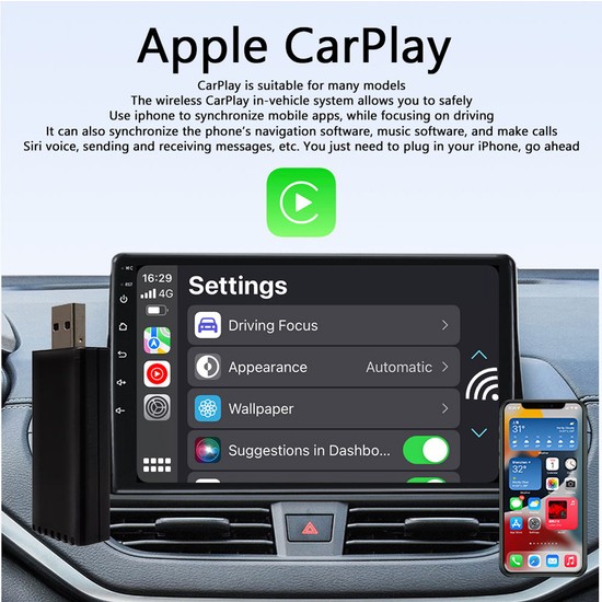 Ganbao Kablosuz Dongle Kablolu/kablosuz Carplay 5g Wifi Fiyatı