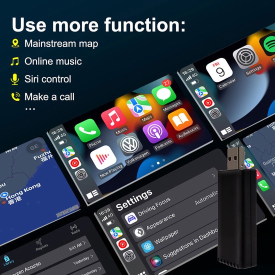 Ganbao Kablosuz Dongle Kablolu/kablosuz Carplay 5g Wifi Fiyatı