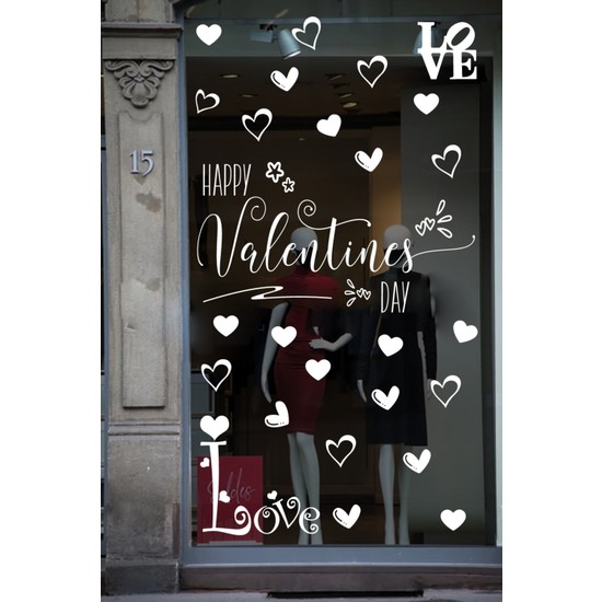 Happy Valentine's Day Sevgililer Günü Sticker Kalp, Love, I Fiyatı