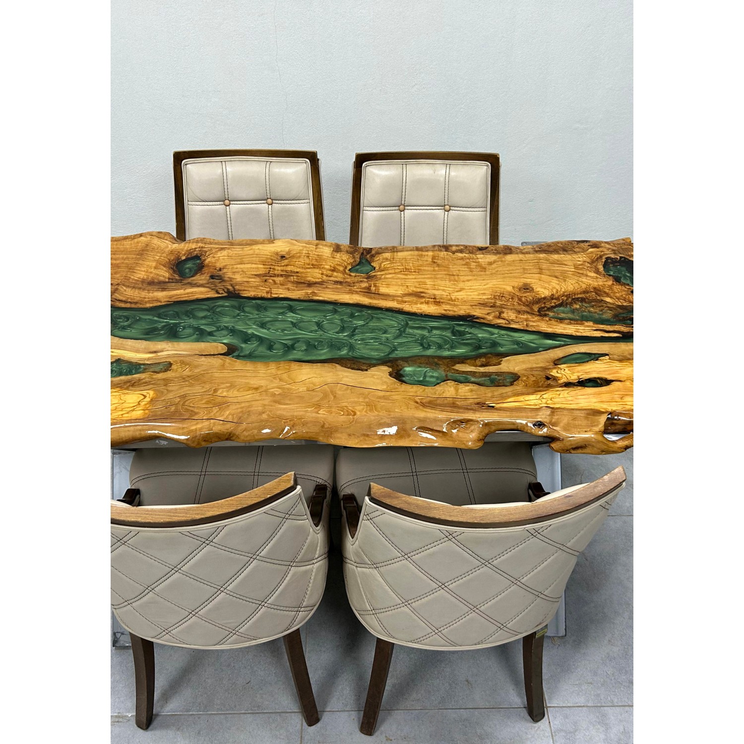 Almas Turkey Epoksi Masa - Epoksi Yemek Masasi - Dogal Yemek Masasi 150 ...