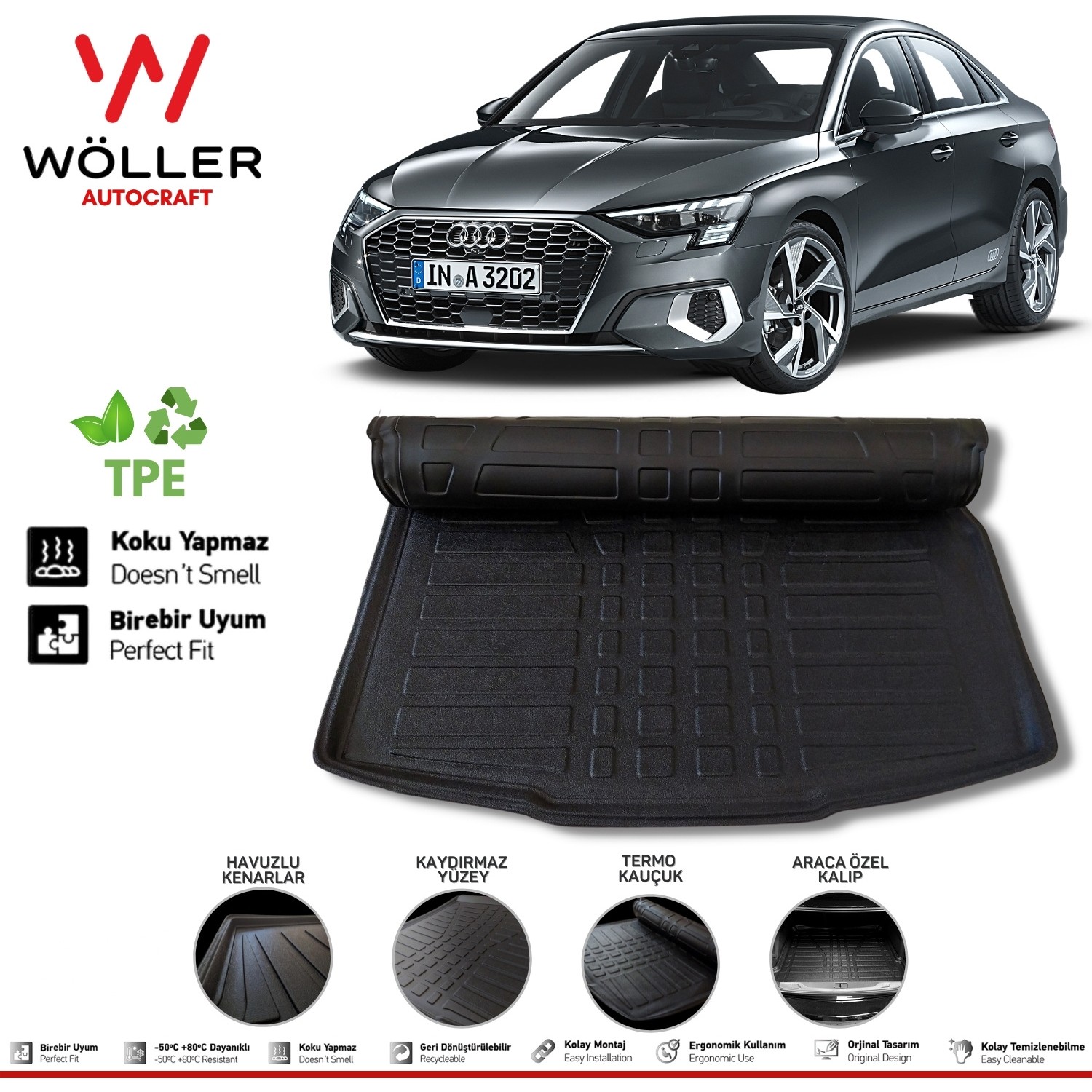 Wöller Audi A3 Sedan Bagaj Havuzu 2021 Sonrası 3D Wöller Fiyatı