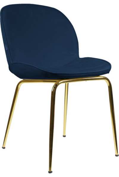 Sandalye Online Cara Sandalye Gold Kaplama Ayak Petrol