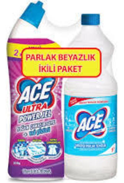 Ace Ultra Power Jel 750 ml ve Klasik 1 Lt Ace Ultra Power Jel 750 ml ve Klasik 1 Lt