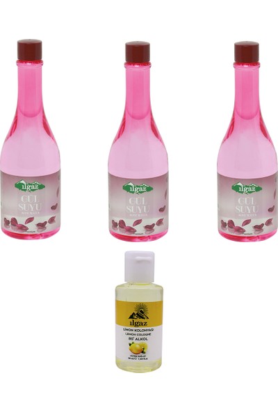 Ilgaz 3'lü %100 Doğal Gül Suyu 3X400 ml Gıdaya Eklenebilir Içilebilir Saf Gül Suyu Kolonya Seti Ilgaz 3'lü %100 Doğal Gül Suyu 3X400 ml Gıdaya Eklenebilir Içilebilir Saf Gül Suyu Kolonya Seti