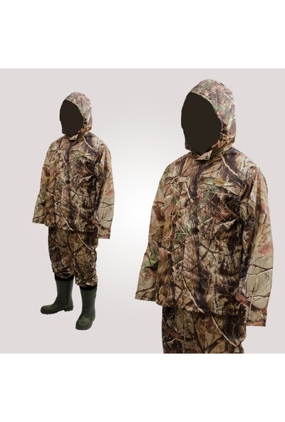 Wilds Orman Desenli Su Geçirmez Takım Kaban Pantolon