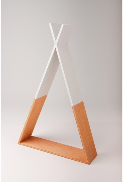 Lumiyard Dekoratif Ahşap Kızılderili Çadırı Rafı