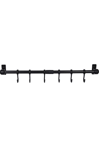 Modernavm Duvara Monte 6 Kancalı Fincan ve Kaşık Askısı Siyah 50 cm Modernavm Duvara Monte 6 Kancalı Fincan ve Kaşık Askısı Siyah 50 cm