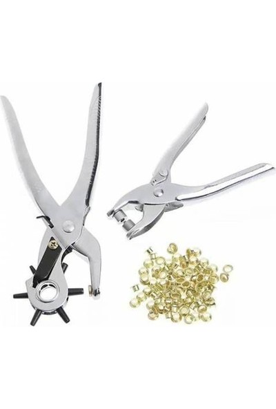 Açıkbeyaz Reklamevi Kemer Delme Pensesi Kapsül Pensesi 2'li Set ve Perçin Açıkbeyaz Reklamevi Kemer Delme Pensesi Kapsül Pensesi 2'li Set ve Perçin