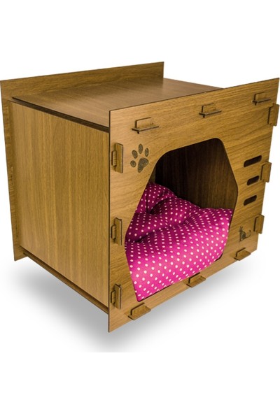 Shm Ahşap Kedi Evi Yatağı Dekoratif Evcil Hayvan Evi Yatağı Shm Ahşap Kedi Evi Yatağı Dekoratif Evcil Hayvan Evi Yatağı