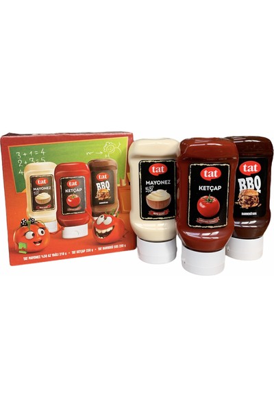 Tat Sos Combo Pak (250GR Ketcap+Mayonez+Bbq) Tat Sos Combo Pak (250GR Ketcap+Mayonez+Bbq)
