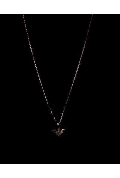 Wow Aksesuar Erkek Kartal Figürlü Zirkon Taşlı Kolye