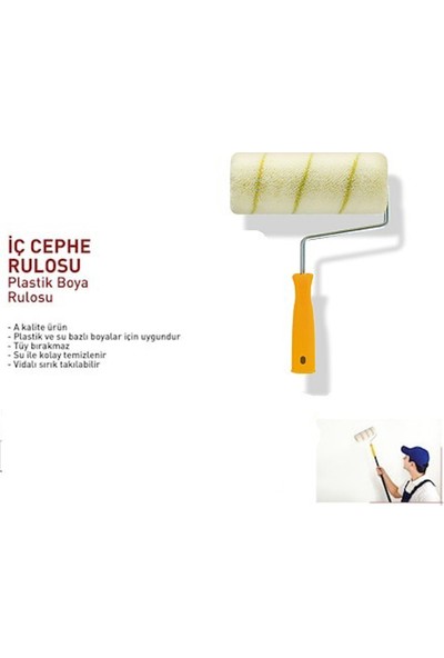 Defne 20 cm Plastik Boya Rulosu Iç Dış Cephe Boya Rulosu Defne 20 cm Plastik Boya Rulosu Iç Dış Cephe Boya Rulosu