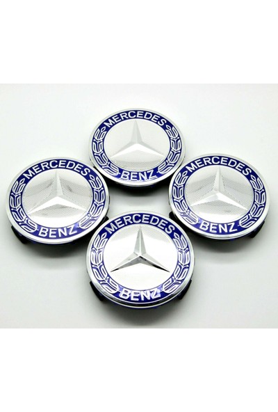 Blue Mercedes Mavi Jant Göbeği Dış Çapı 75 mm (4'lü Set) Kabartmalı Göbek Blueoto Blue Mercedes Mavi Jant Göbeği Dış Çapı 75 mm (4'lü Set) Kabartmalı Göbek Blueoto