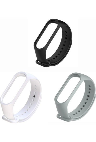 Xiaomi Mi Band 3 4 Silikon Kordon 3 Lü Set