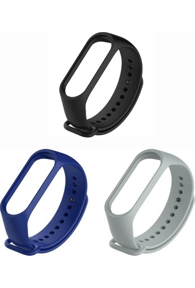 Xiaomi Mi Band 3 4 Silikon Kordon 3 Lü Set