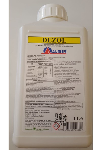 Almer Kimya Almer Dezol 1 Litre