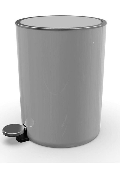 Primanova Lenox 5 Lt Pedallı Çöp Kovası Gri